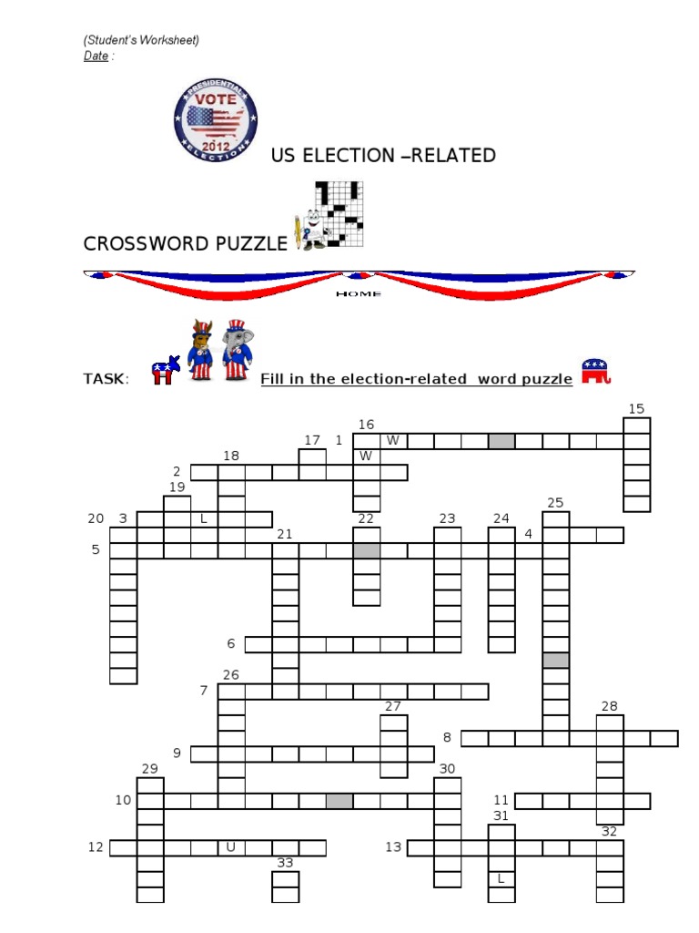 Election Day Crossword Puzzle | PDF | Politics