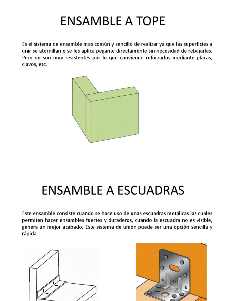 Tipos de Ensamble | PDF | Tornillo | Science