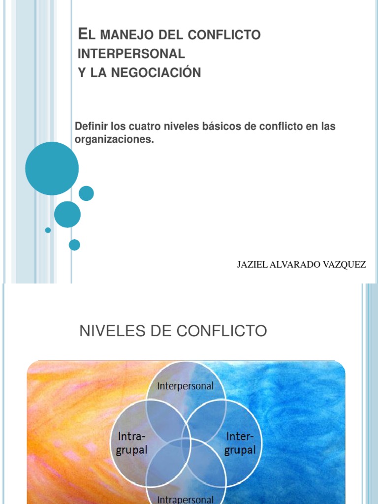 El Manejo Del Conflicto Interpersonal | Conflicto (proceso) | Acción ...