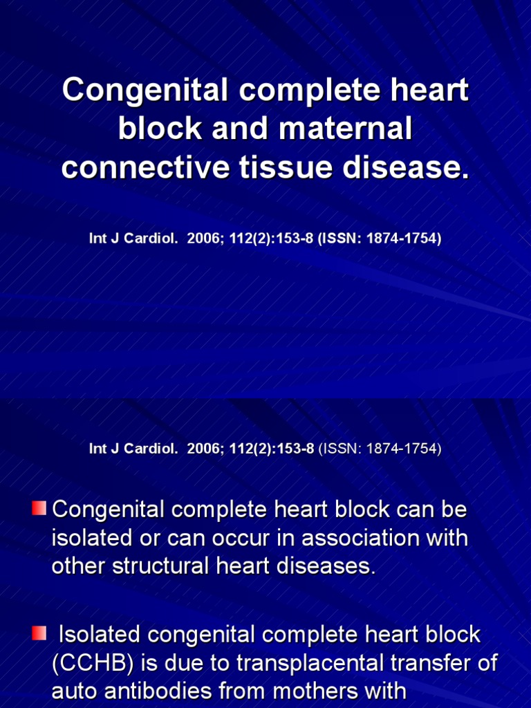 Congenital Complete Heart Block and Maternal Connective Tissue | PDF ...