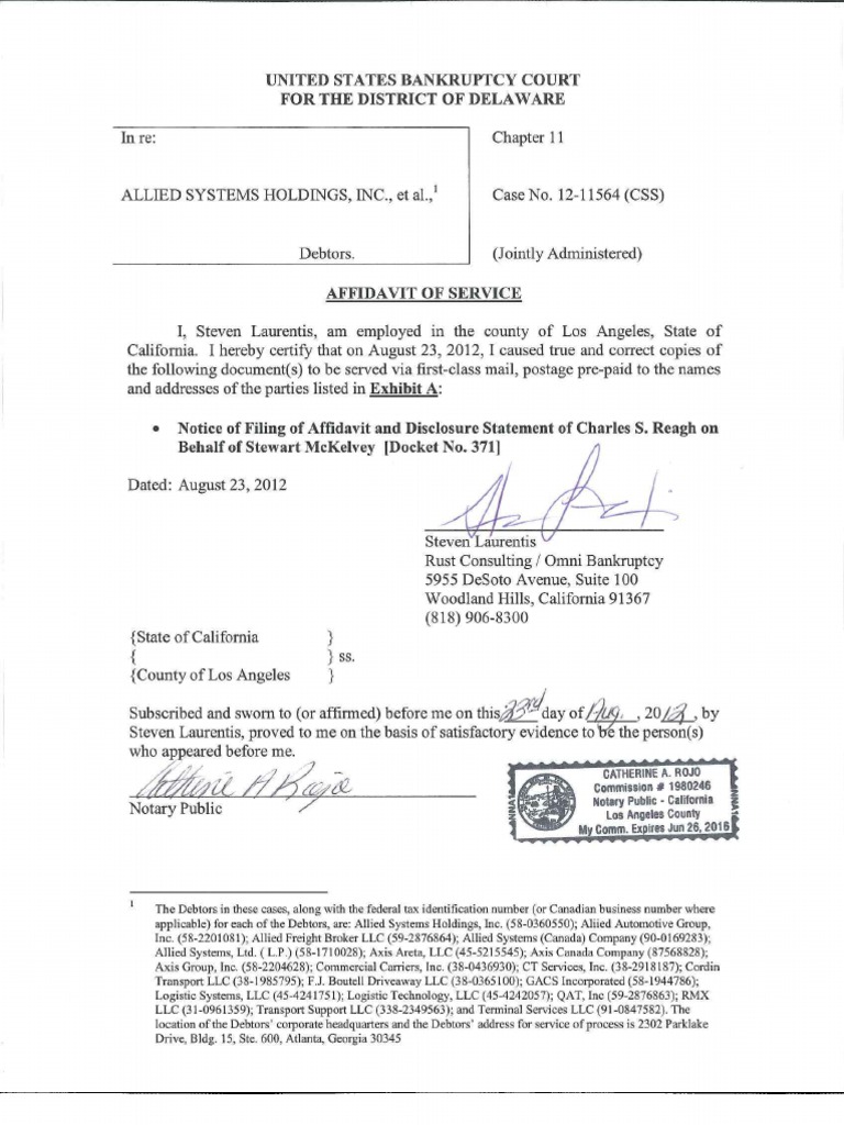 10000000391 | PDF | Affidavit | Bankruptcy