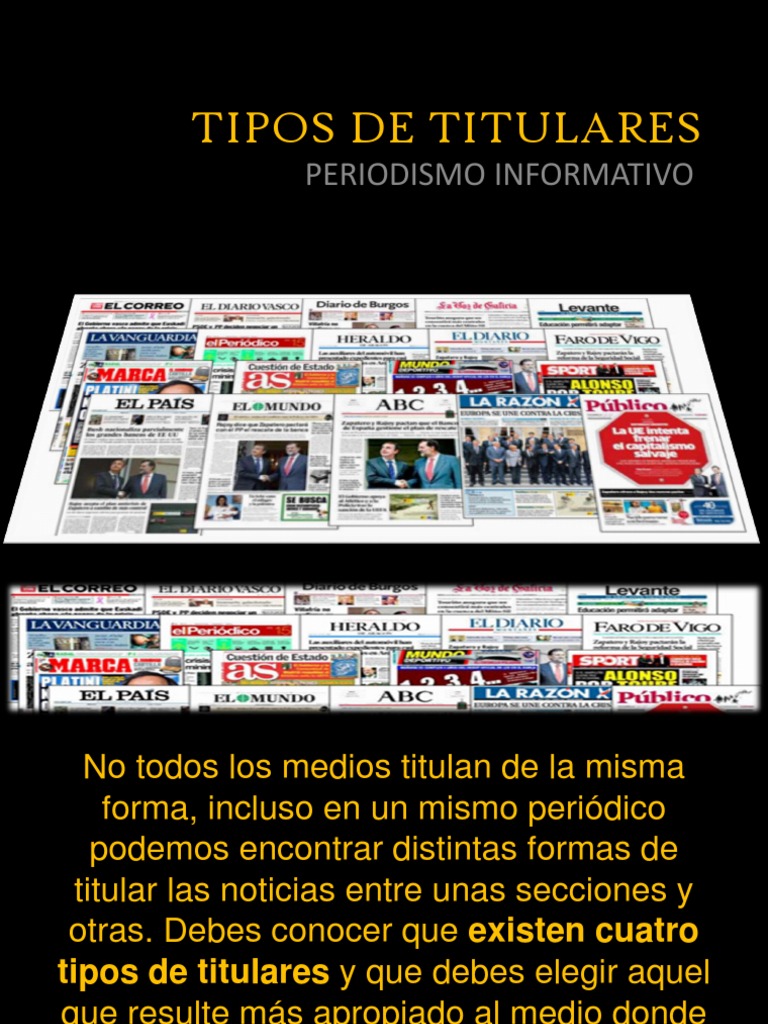 Tipos de Titulares Periodísticos | PDF