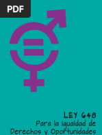 Reglamento Ley 648 Igualdad | PDF | Igualdad de género | Estudios de género