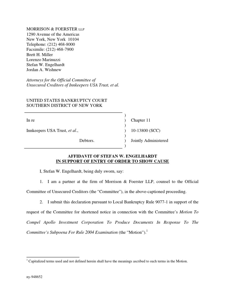 Attorneys For The Official Committee of Unsecured Creditors of ...