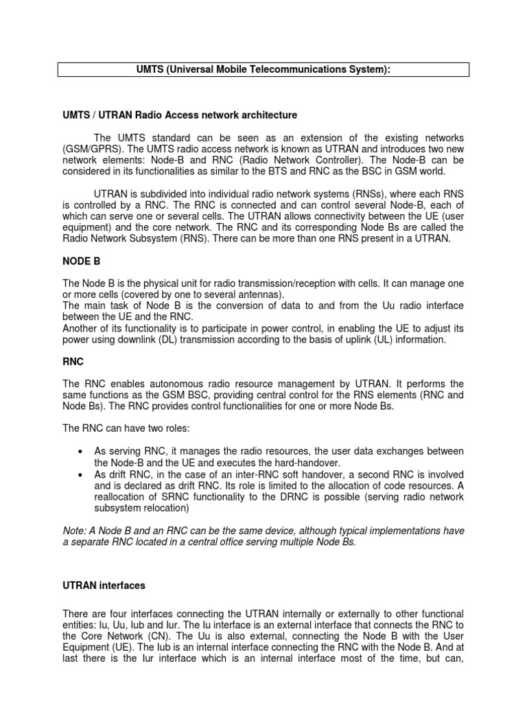 Umts Ranap Protocol | PDF | Computer Network | Data Transmission