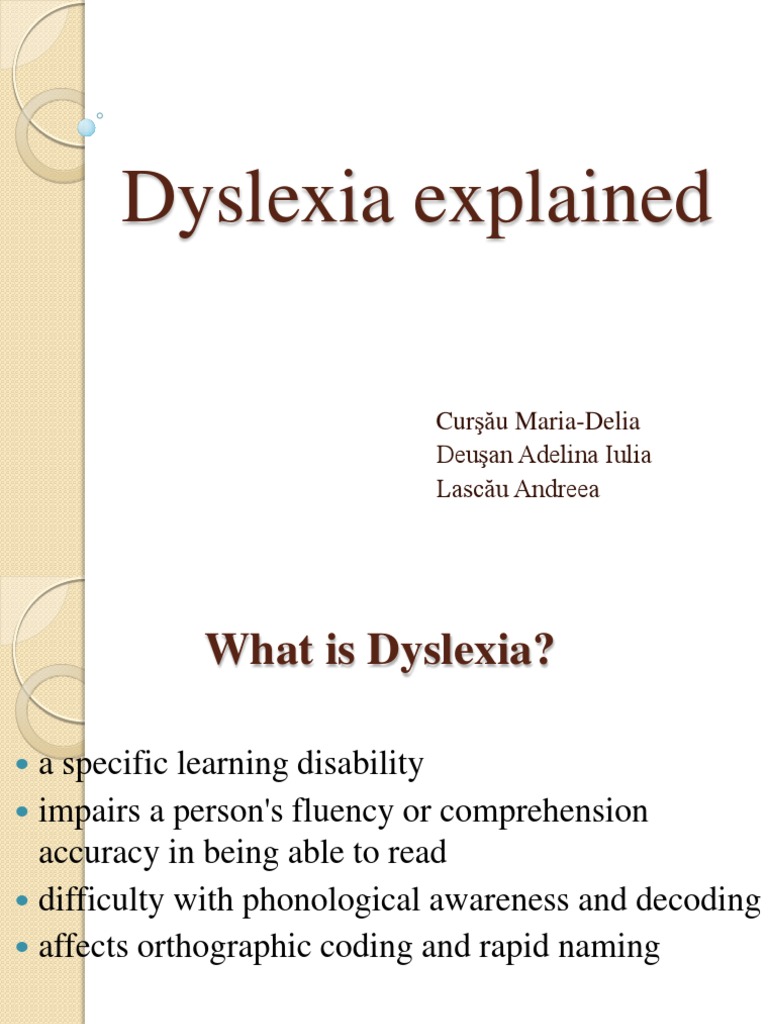 Dyslexia Explained | PDF | Dyslexia | Learning Disability