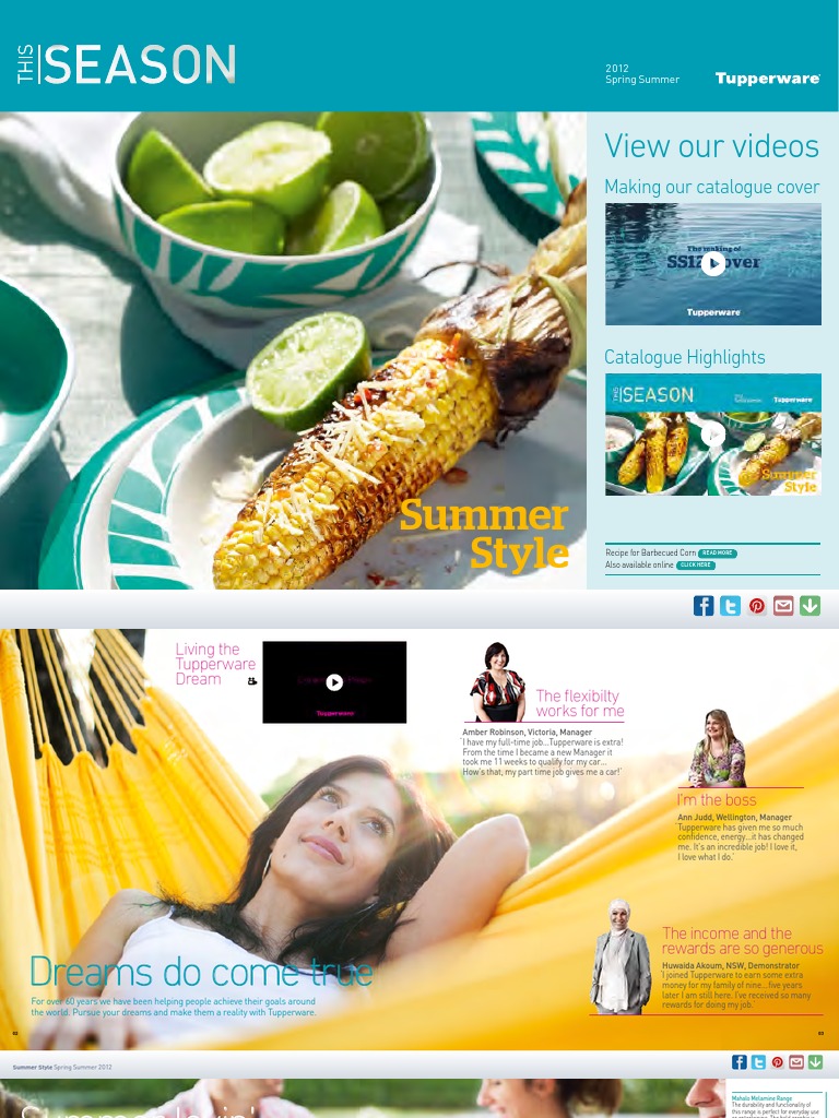 Tupperware Spring Summer Catalogue 2012 | PDF | Oven | Knife