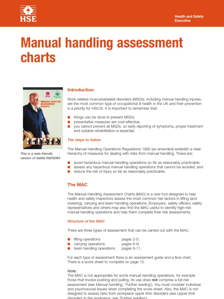 Manual Handling Assessment Charts | PDF