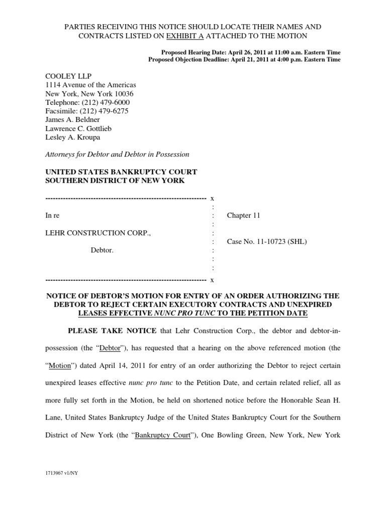 Attorneys For Debtor and Debtor in Possession | PDF | Bankruptcy In The ...