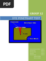 Dye Penetrant Lab Report | PDF | Materials | Chemistry