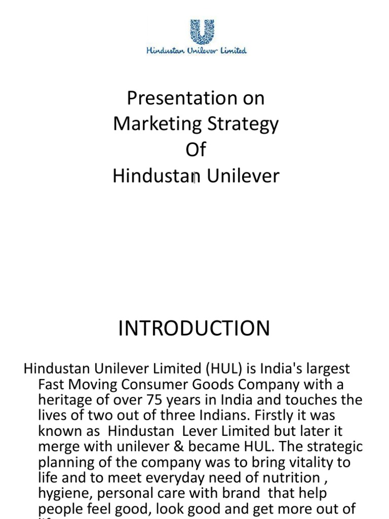 HUL Marketing Strategy Overview | PDF | Social Science | Technology ...