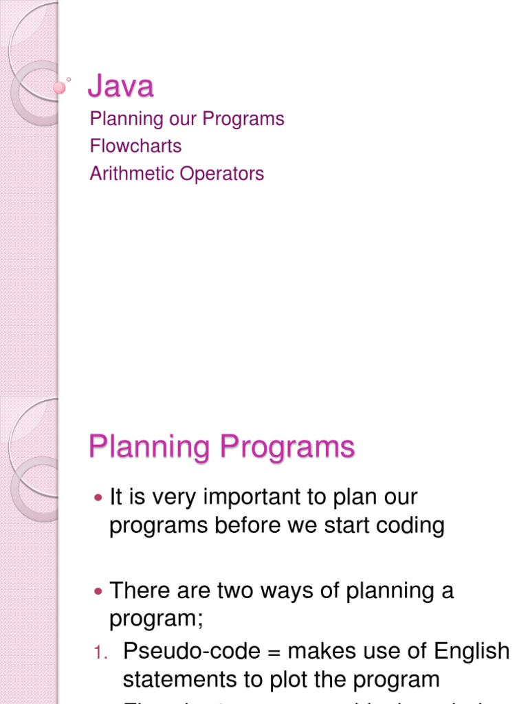 Java Flowcharts Operators Pdf Variable Computer Science Integer