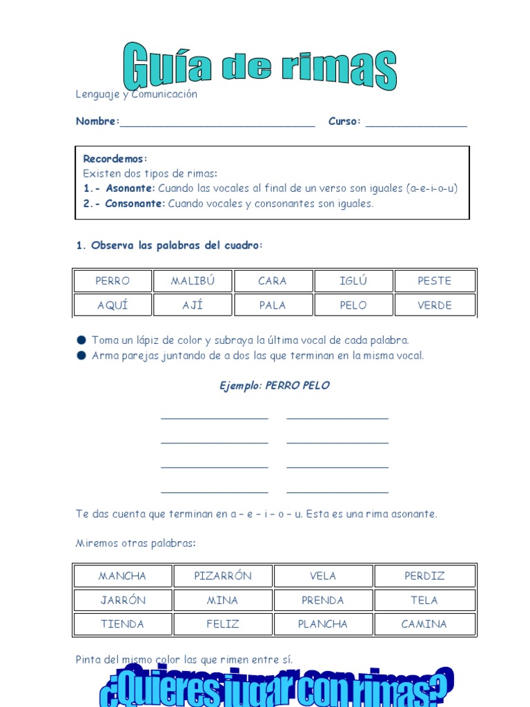 Guia Rimas 091124120446 Phpapp01 | PDF | Rima | Lingüística
