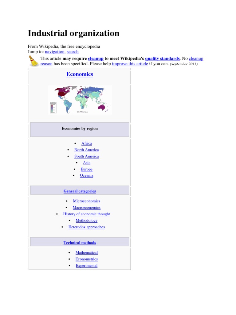 Industrial Organization | PDF | Industrial Organization | Economics