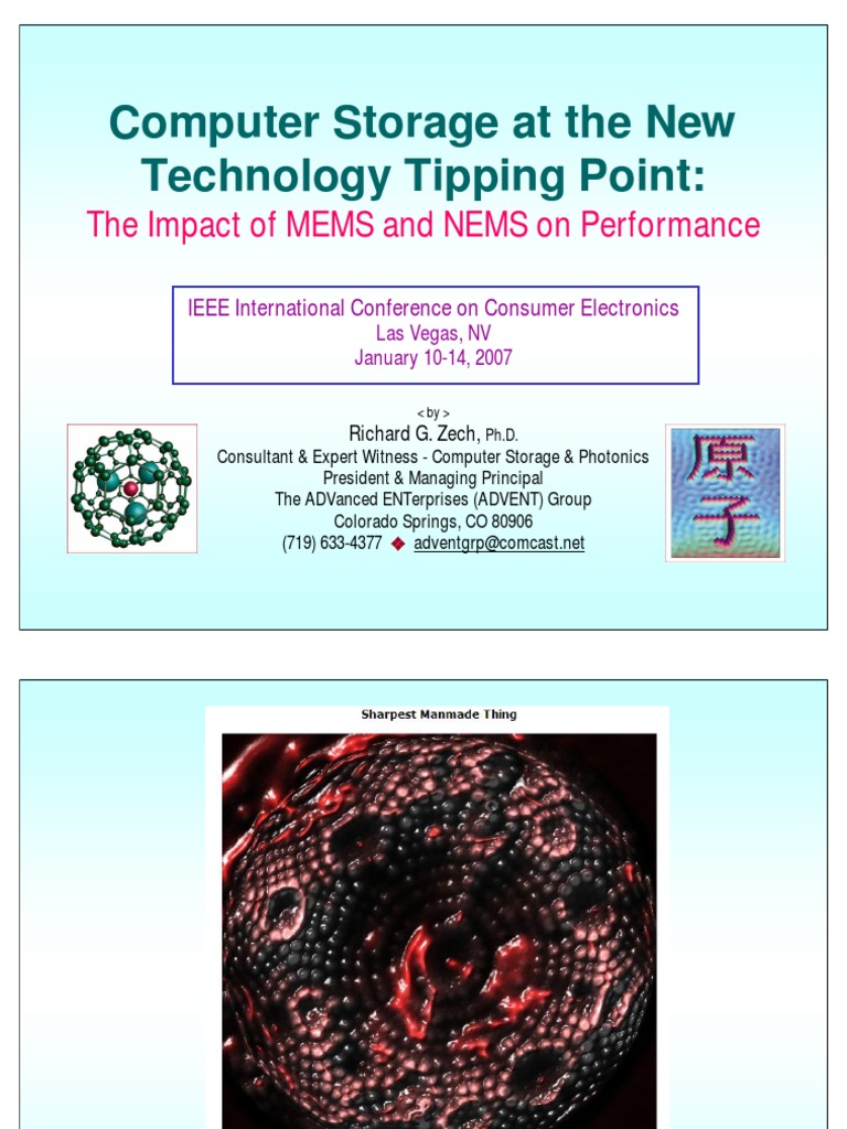 Applications of MEMS and NEMS To Data Storage (Part 1) X Zech@ADVENT ...