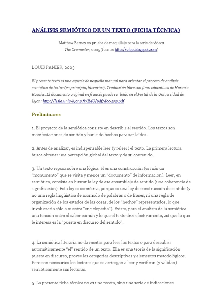 Guía para Análisis Semiótico de Textos | PDF | Semiótica | Lingüística