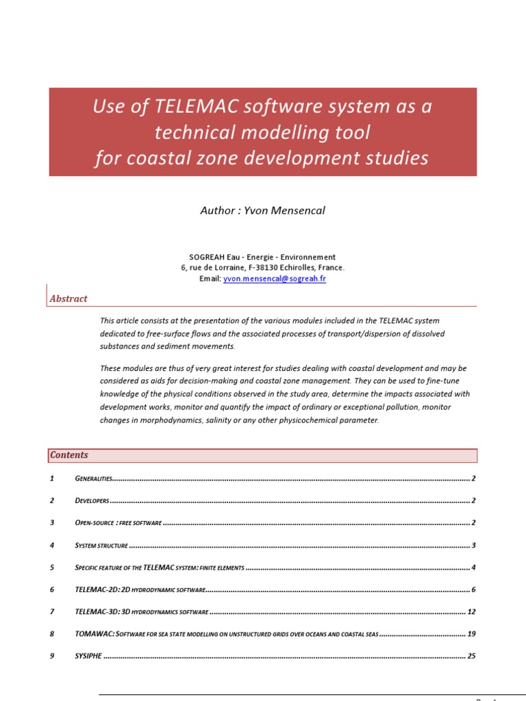 TELEMAC Software for Coastal Studies | PDF | Waves | Fluid Dynamics