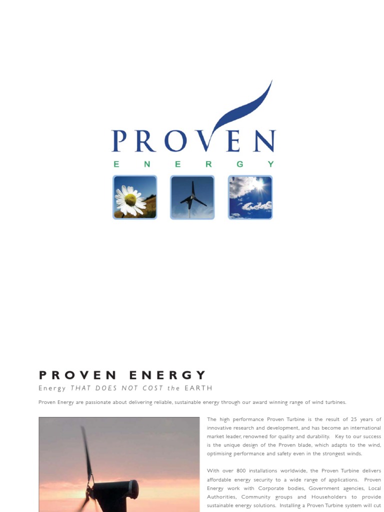 Proven Energy Wind Turbines | PDF | Wind Power | Wind Turbine