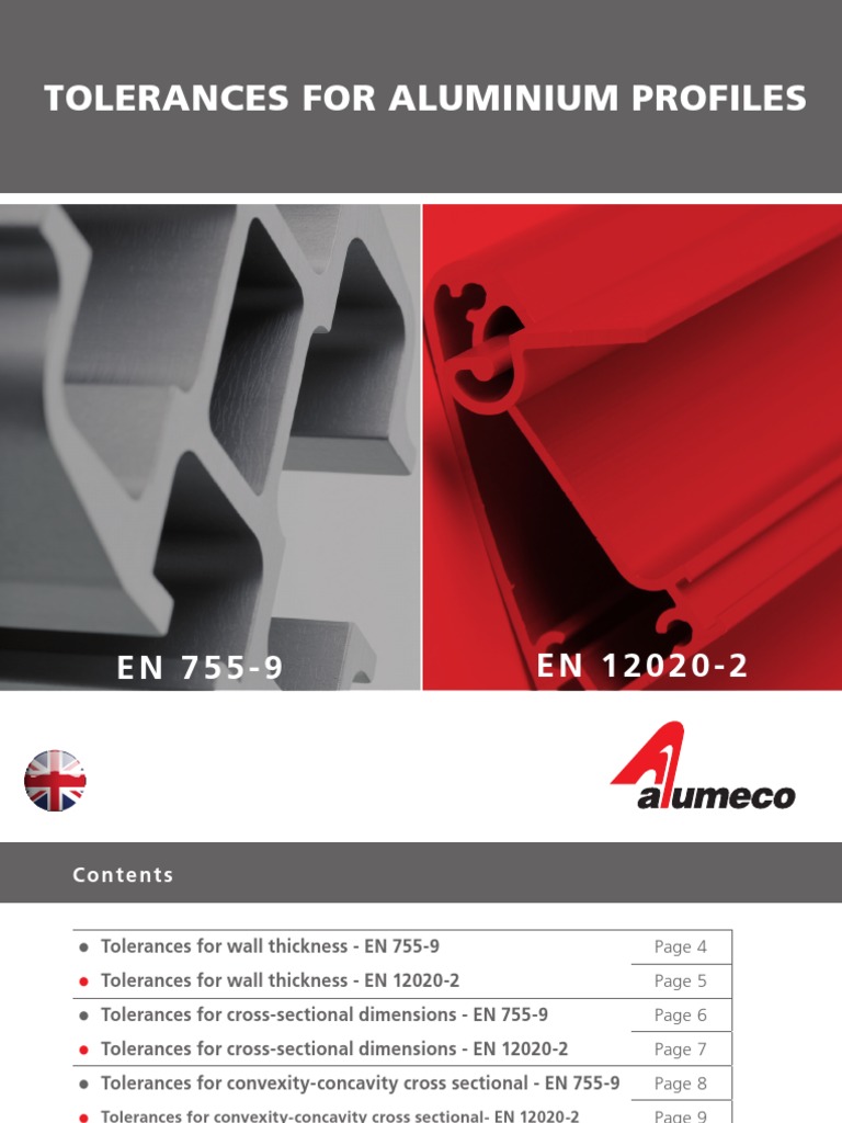 Tolerances For Aluminium Profiles: EN 12020-2 EN 755-9 | PDF ...
