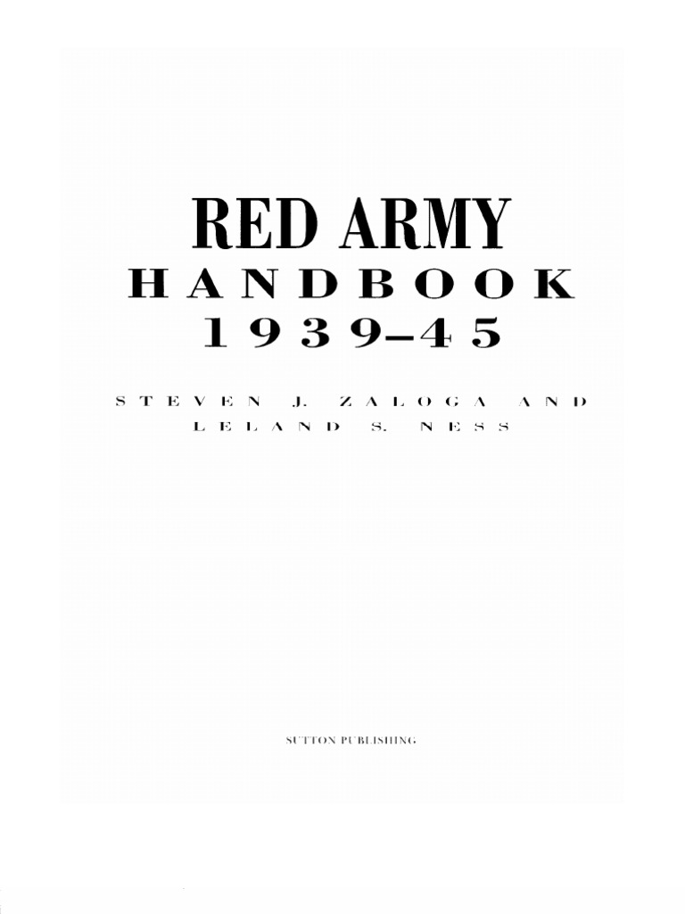 The Red Army Handbook 1939-45 | PDF