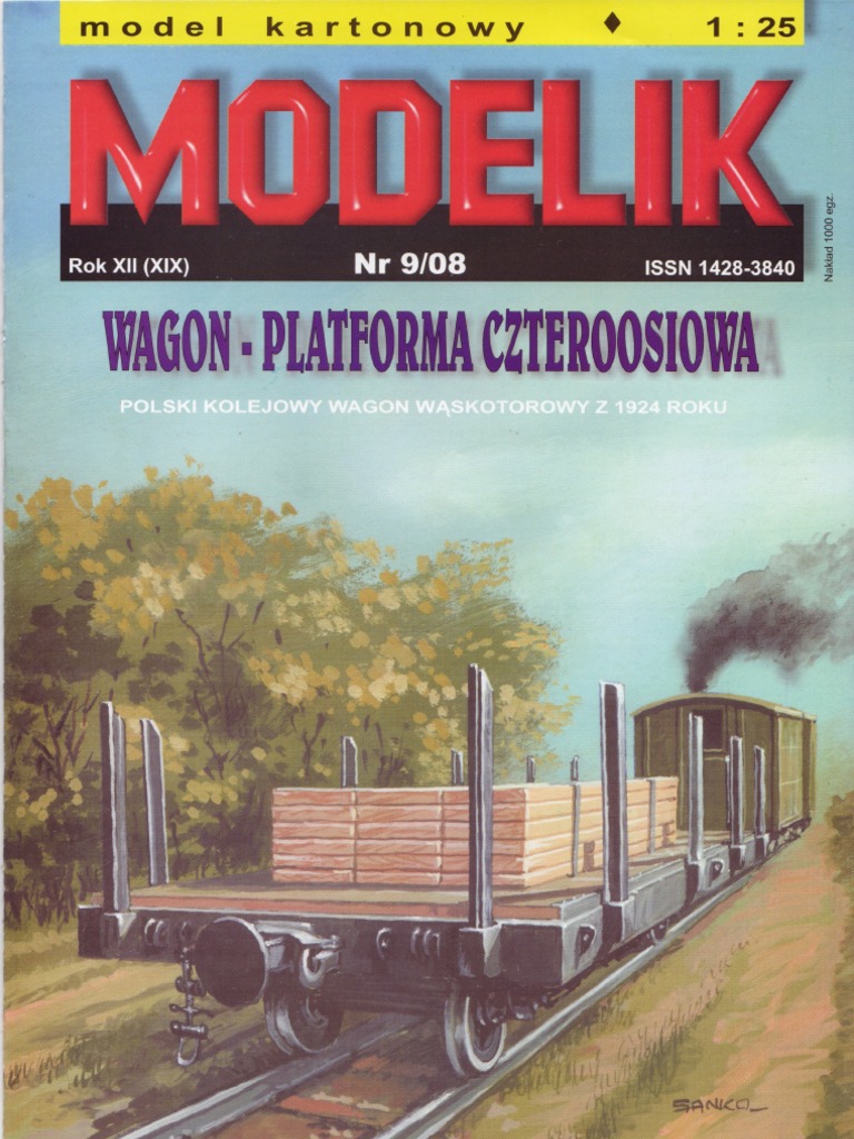 Paper Model Modelik - Polish Wagon Platforma 1924 PDF | PDF | Home & Garden