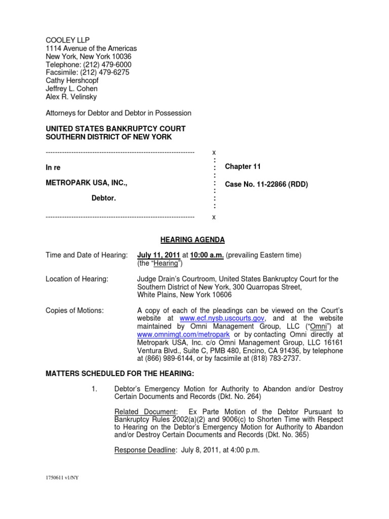 United States Bankruptcy Court Southern District of New York | PDF ...