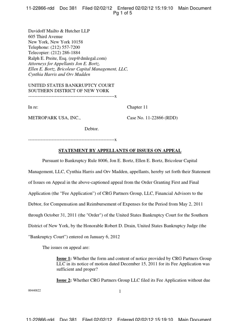 Attorneys For Appellants Jon E. Bortz, Ellen E. Bortz, Bricoleur ...