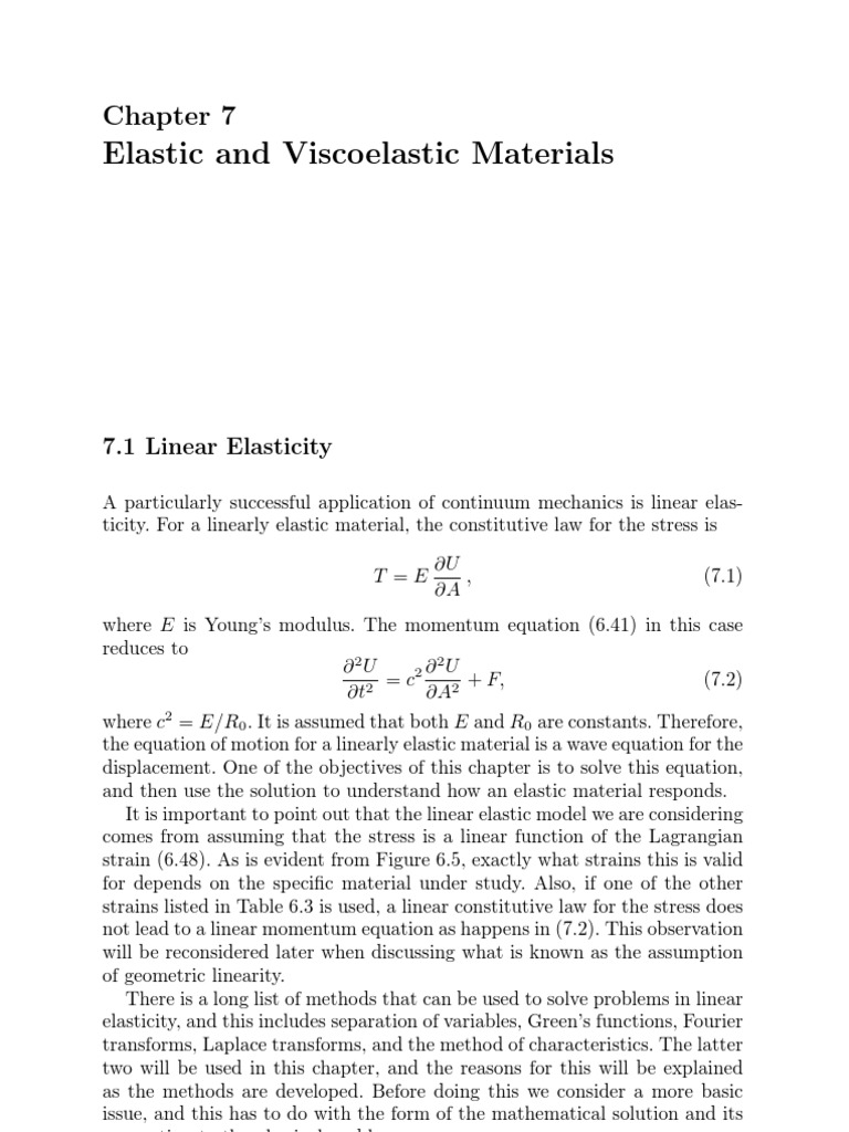 Elastic and Viscoelastic Materials | PDF | Viscoelasticity ...