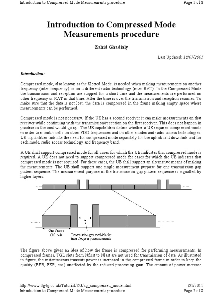 Compressed Mode Measuerments | PDF | Duplex (Telecommunications) | Networks