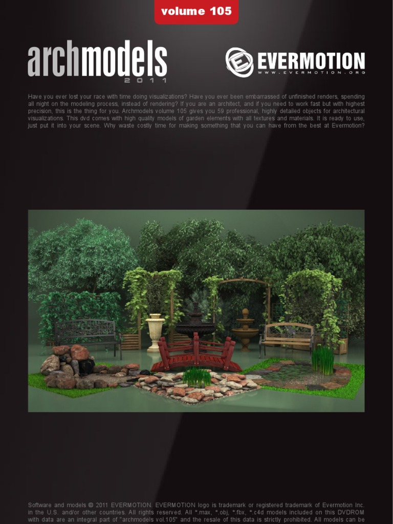 Archmodels Vol 105 Garden Hardscape Softscape | PDF | Rendering ...