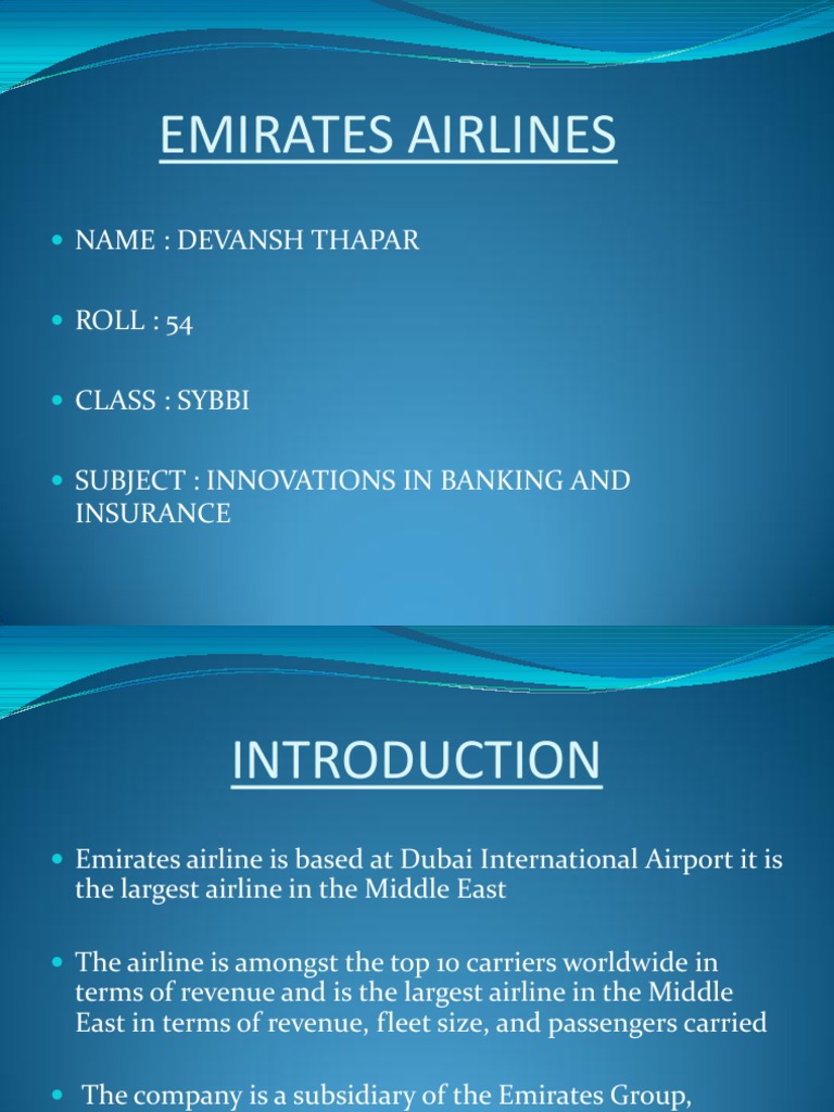 Emirates Airlines | PDF | Emirates (Airline) | Airlines