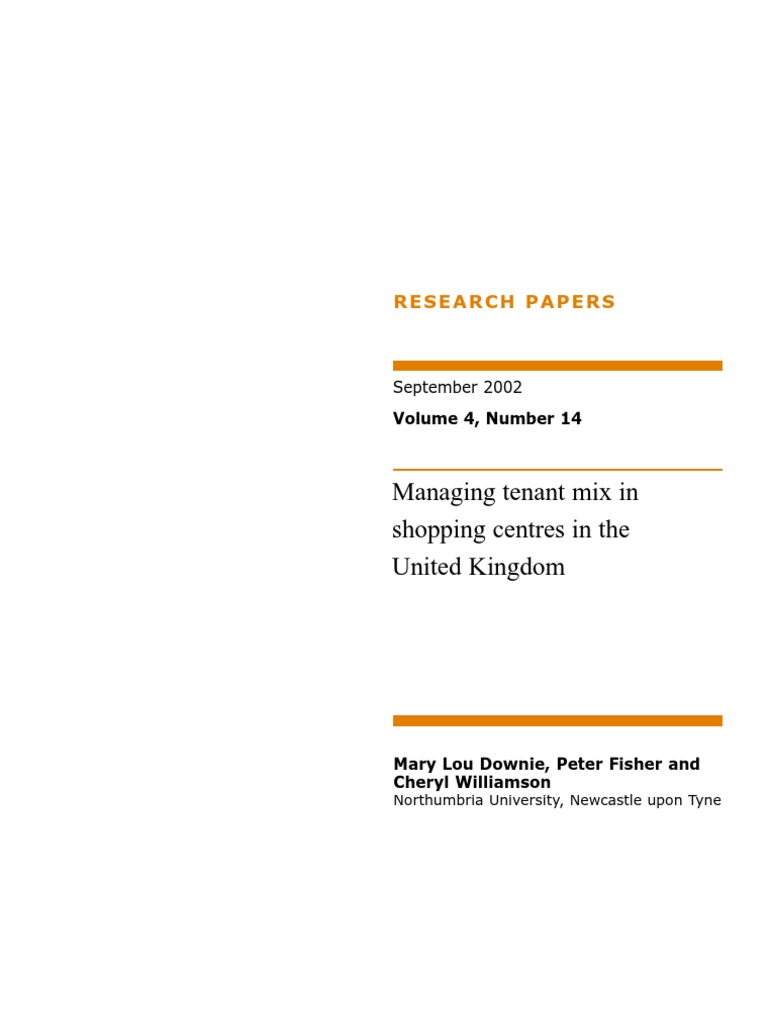 Tenant Mix | PDF | Retail | Lease