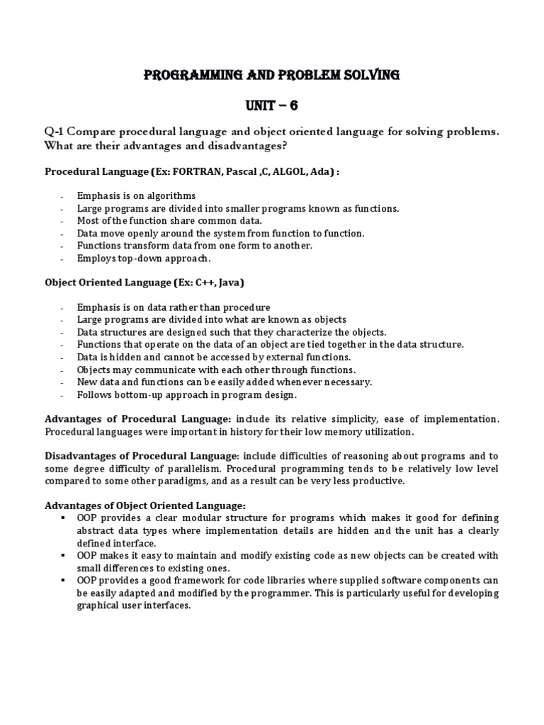PPS Notes On CPP | PDF | Object (Computer Science) | Object Oriented ... PPS Notes On CPP | PDF | Object (Computer Science) | Object Oriented ...