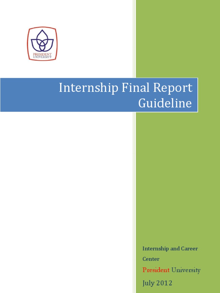 Internship Final Report - Guideline | PDF | Internship | Job Hunting