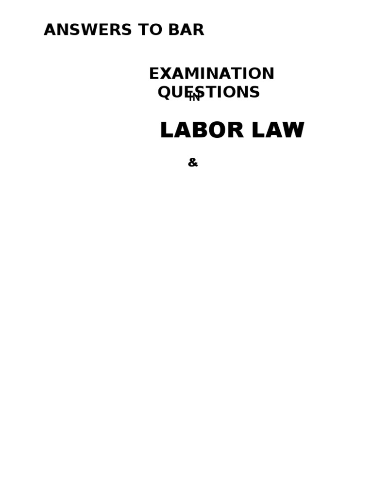 Frequently Asked Bar Questions | PDF | Strike Action | Employment
