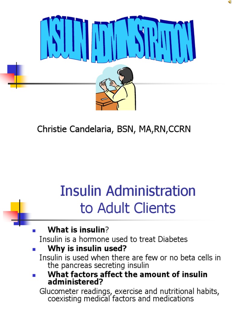 Insulin Administration Guide for Adults | PDF | Blood Sugar | Insulin