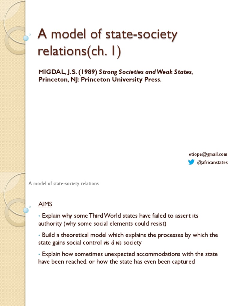 MIGDAL Model State-Society Relations | PDF
