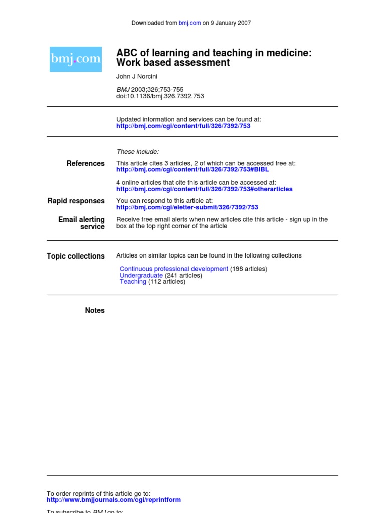 ABC Work Based Assessment | PDF | Educational Assessment | Patient