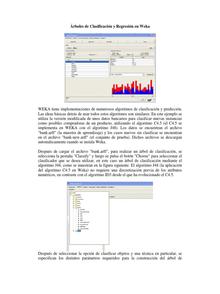 Arboles en Weka | PDF | Ventana (informática) | Algoritmos