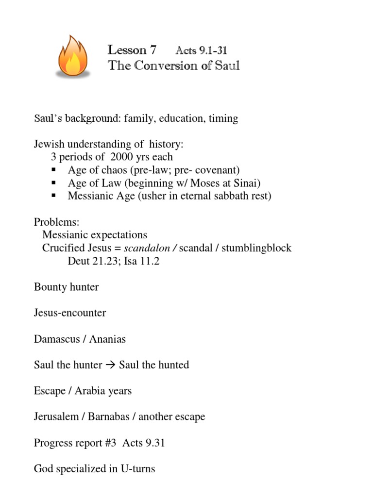 The Conversion of Saul: A Study Guide | PDF | History