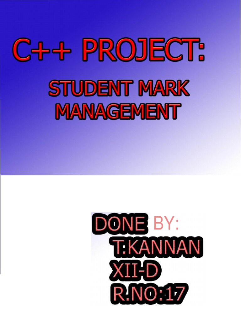 C++ Student Report Card System Project | PDF | C++ | Computer Engineering