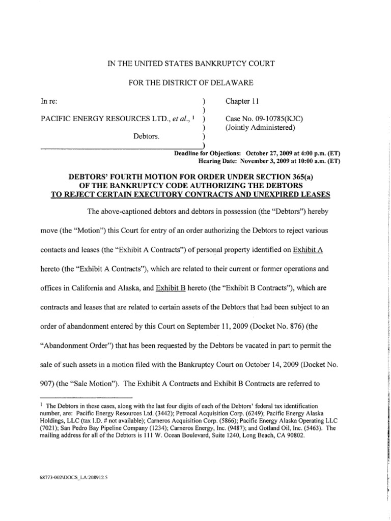 In The United States Bankruptcy Court: A Ware | PDF | Bankruptcy In The ...