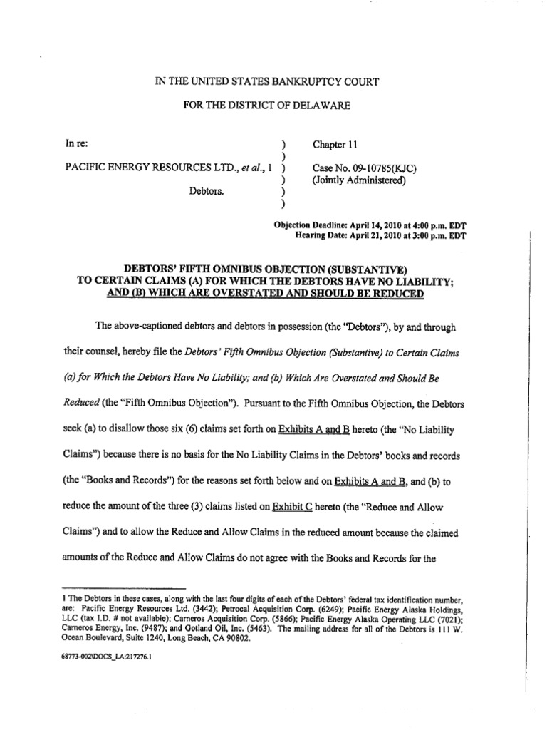 In Re:) : Debtors.) | PDF | Business Law | Common Law