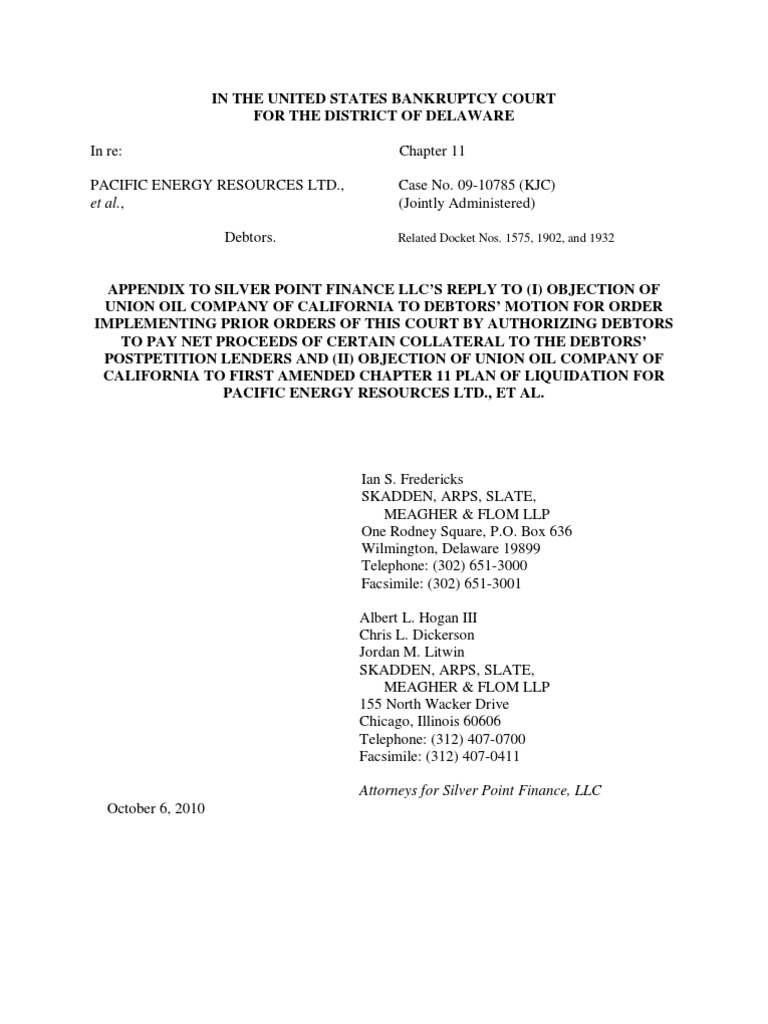 Et Al.,: Related Docket Nos. 1575, 1902, and 1932 | PDF | Chapter 11 ...