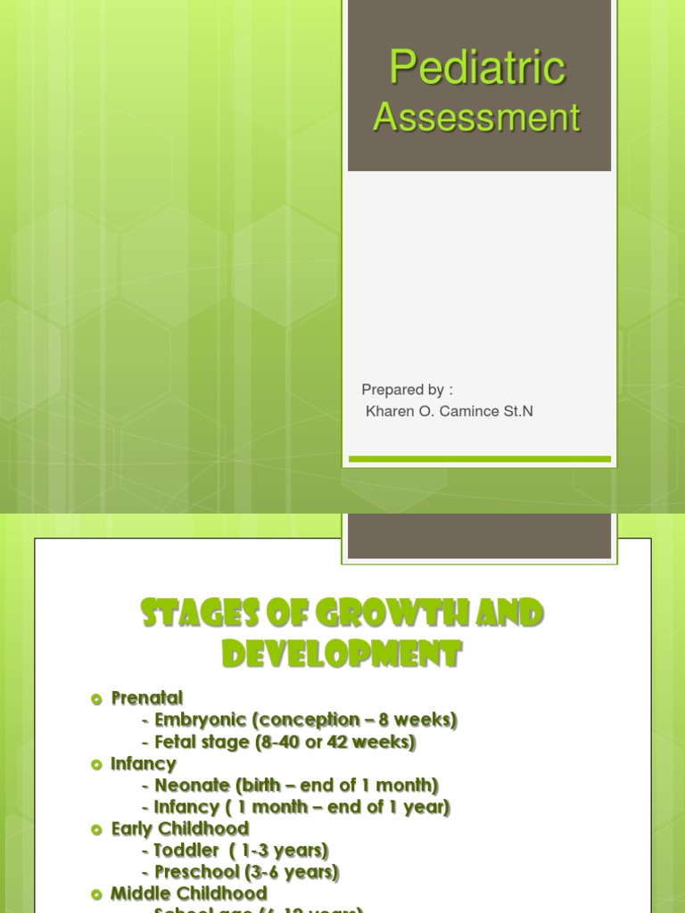 Pediatric Assessment | PDF | Infants | Wellness