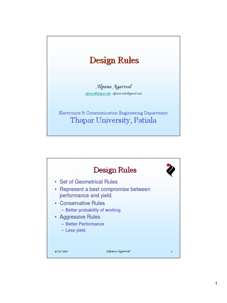 Design Rules | PDF | Electrical Engineering | Electronic Engineering