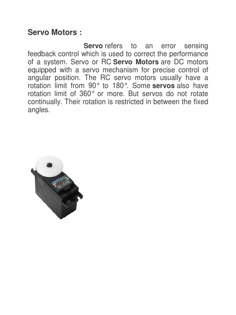 Servo Motor and Quadrature Encoder | PDF | Servomechanism | Electricity