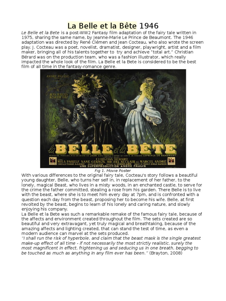 La Belle Et La Bete | PDF | Fairy Tales
