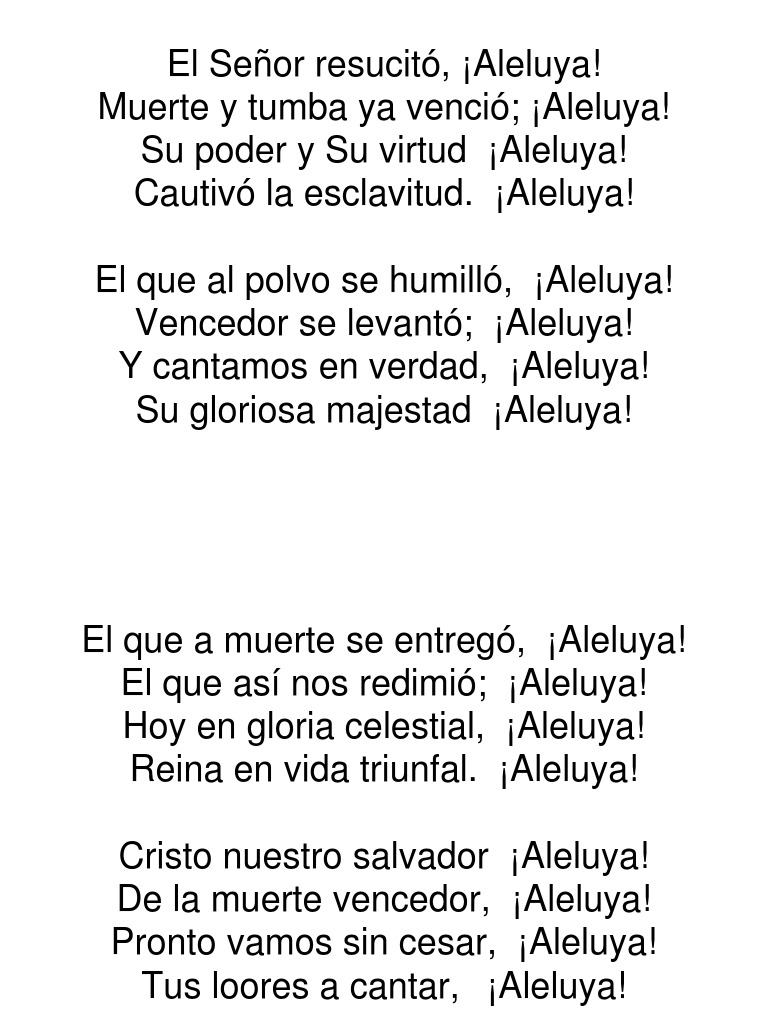 El Señor Resucito Aleluya | PDF El Señor Resucito Aleluya | PDF