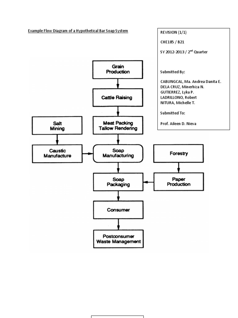 Process Flow Diagram of Bar Soap | PDF | Manure | Cattle